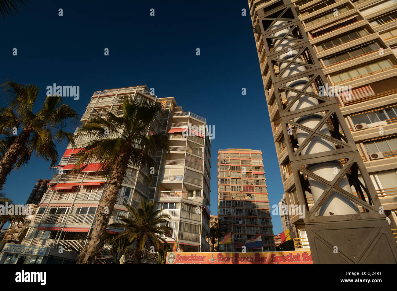 Spain, high-rise buildings in downtown Benidorm Stock Photo - Alamy