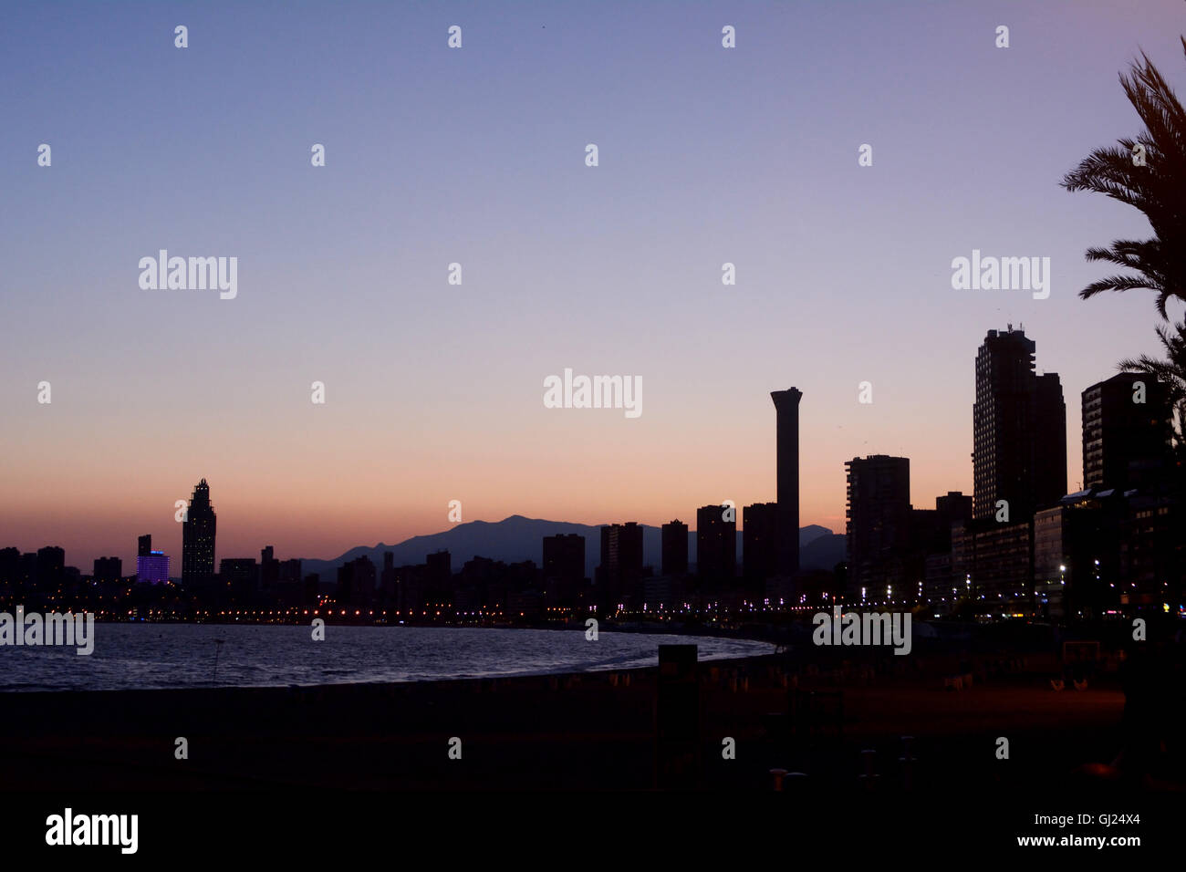 Benidorm silhouette hi-res stock photography and images - Alamy