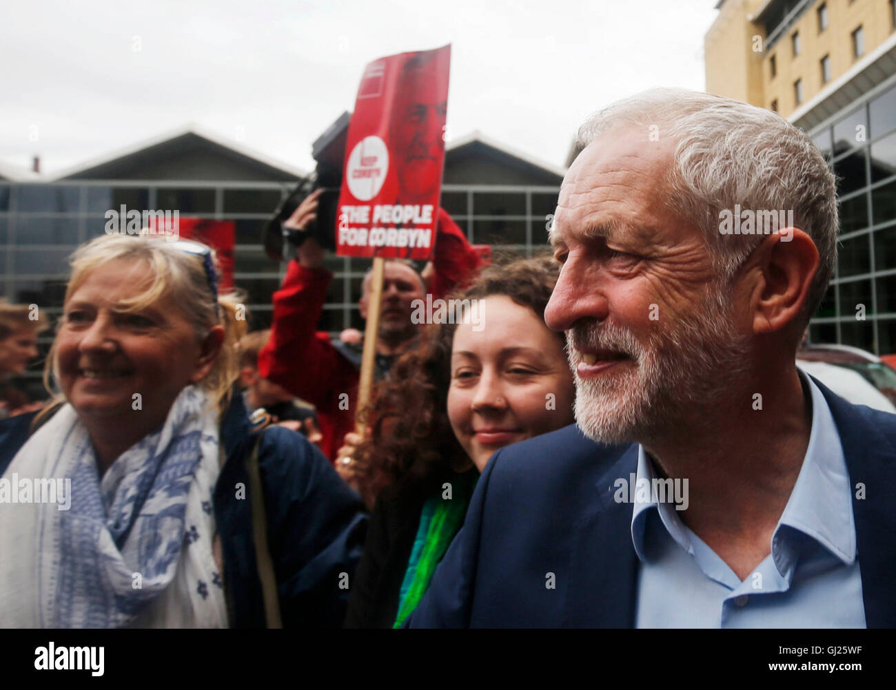 Labour leader Jeremy Corbyn arrives ahead of a Labour leadership ...