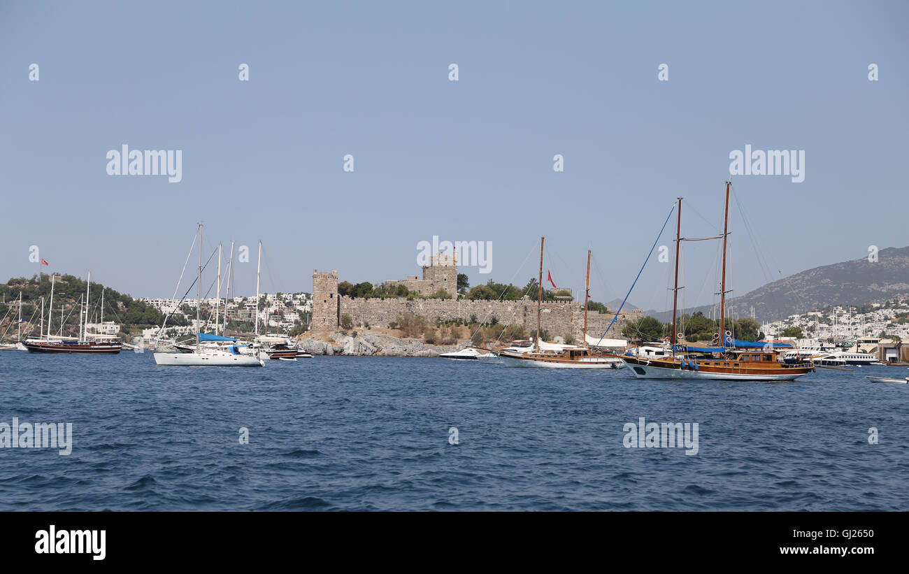 Bodrum Castle in Aegean Coast of Turkey Stock Photo - Alamy