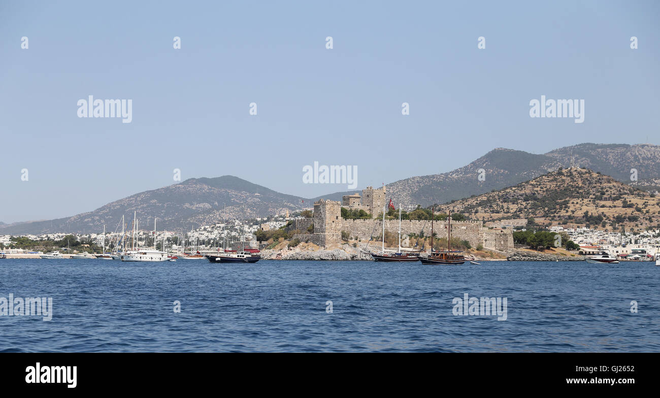 Bodrum Castle in Aegean Coast of Turkey Stock Photo - Alamy