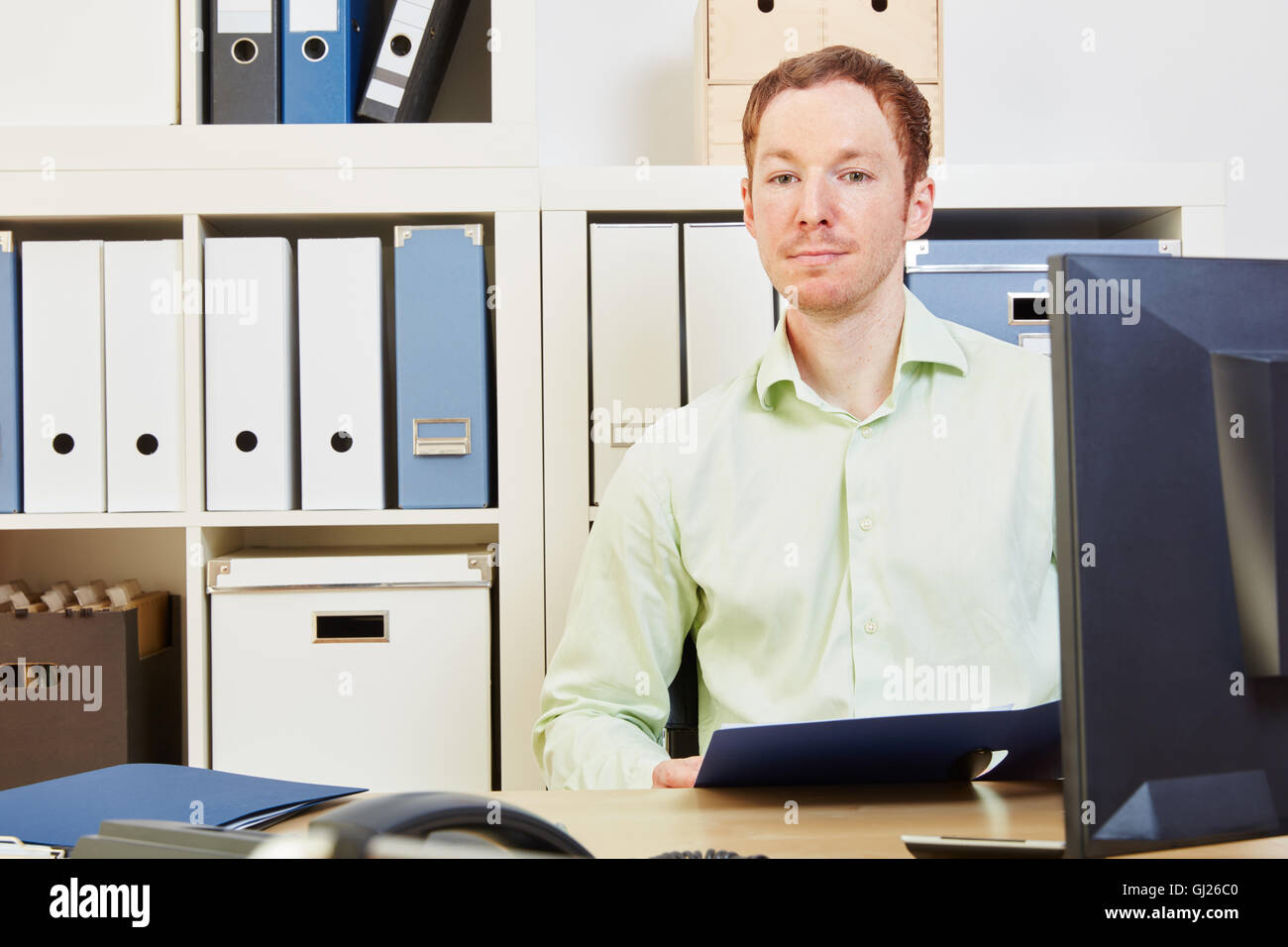 Manager hands on his office desk hi-res stock photography and images ...