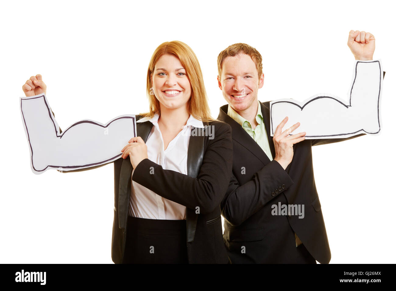 Strong team couple colleagues hi-res stock photography and images - Alamy