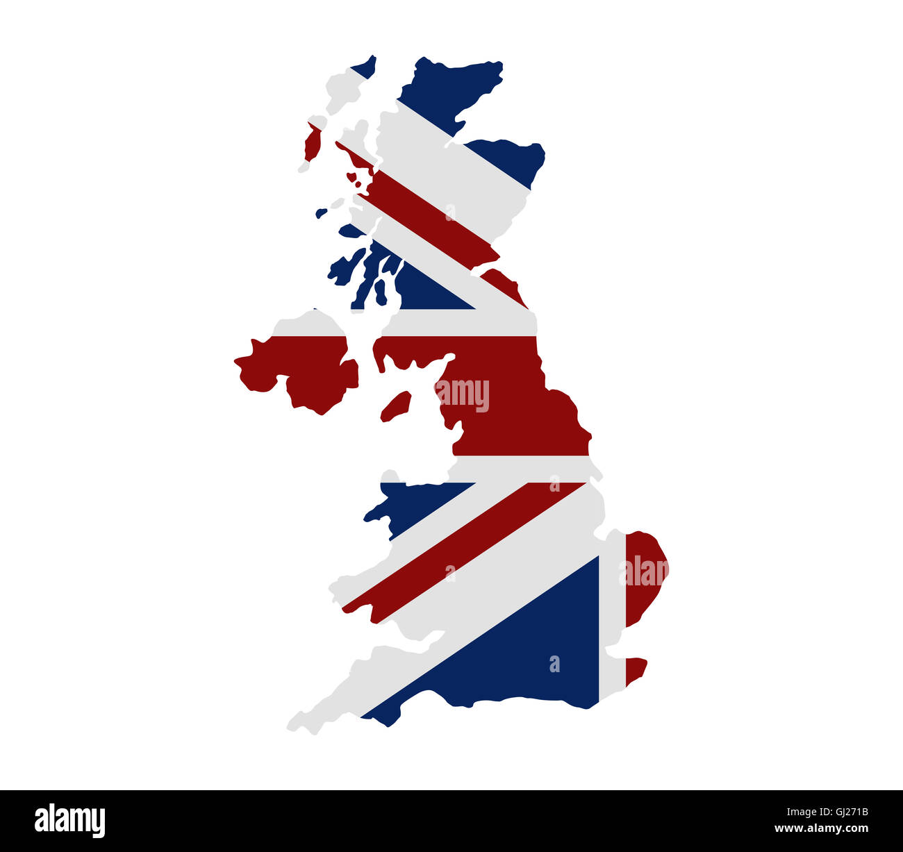 map of great britain with flag Stock Photo - Alamy