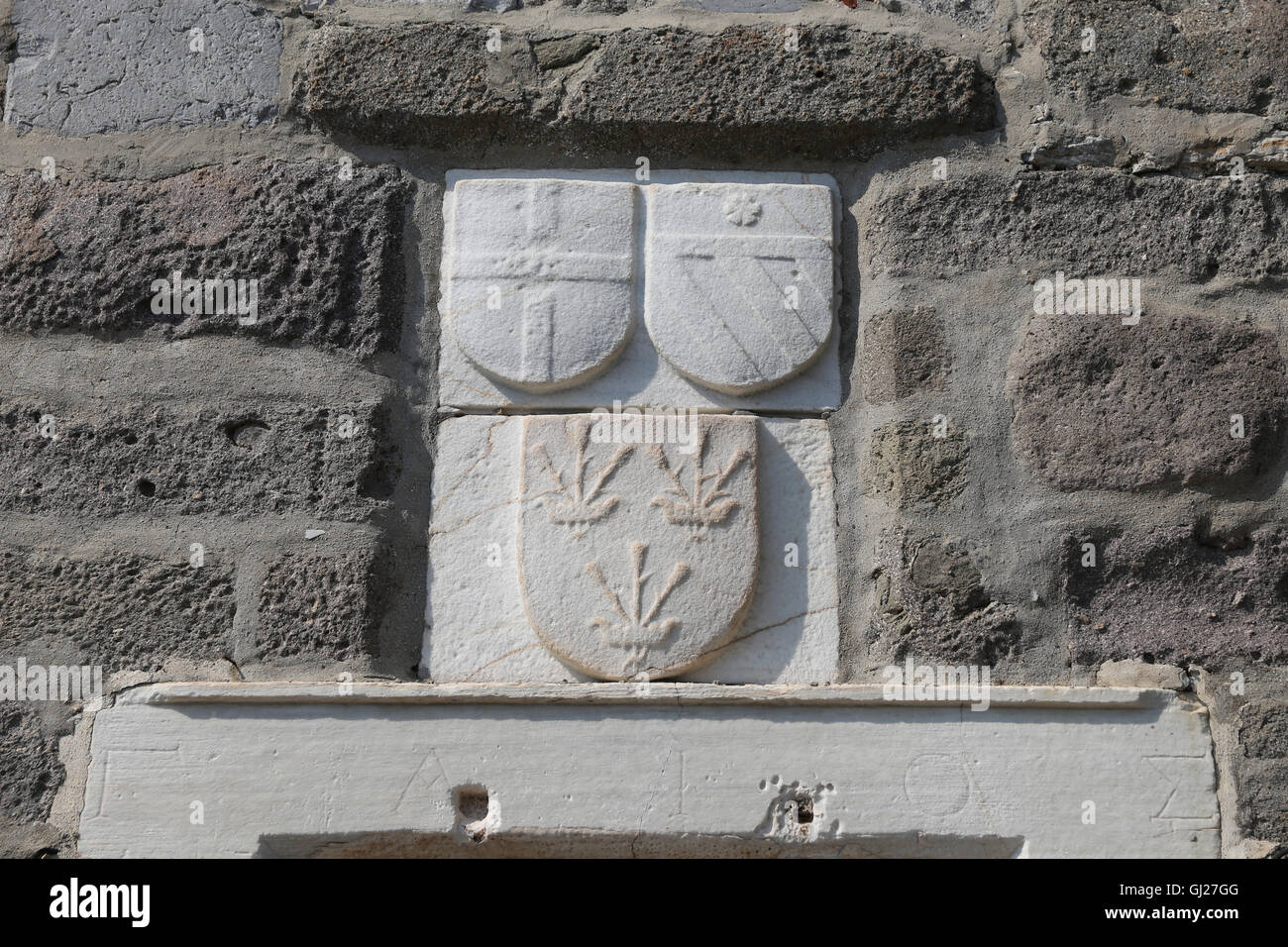 Knight Symbols in Bodrum Castle, Mugla, Turkey Stock Photo - Alamy