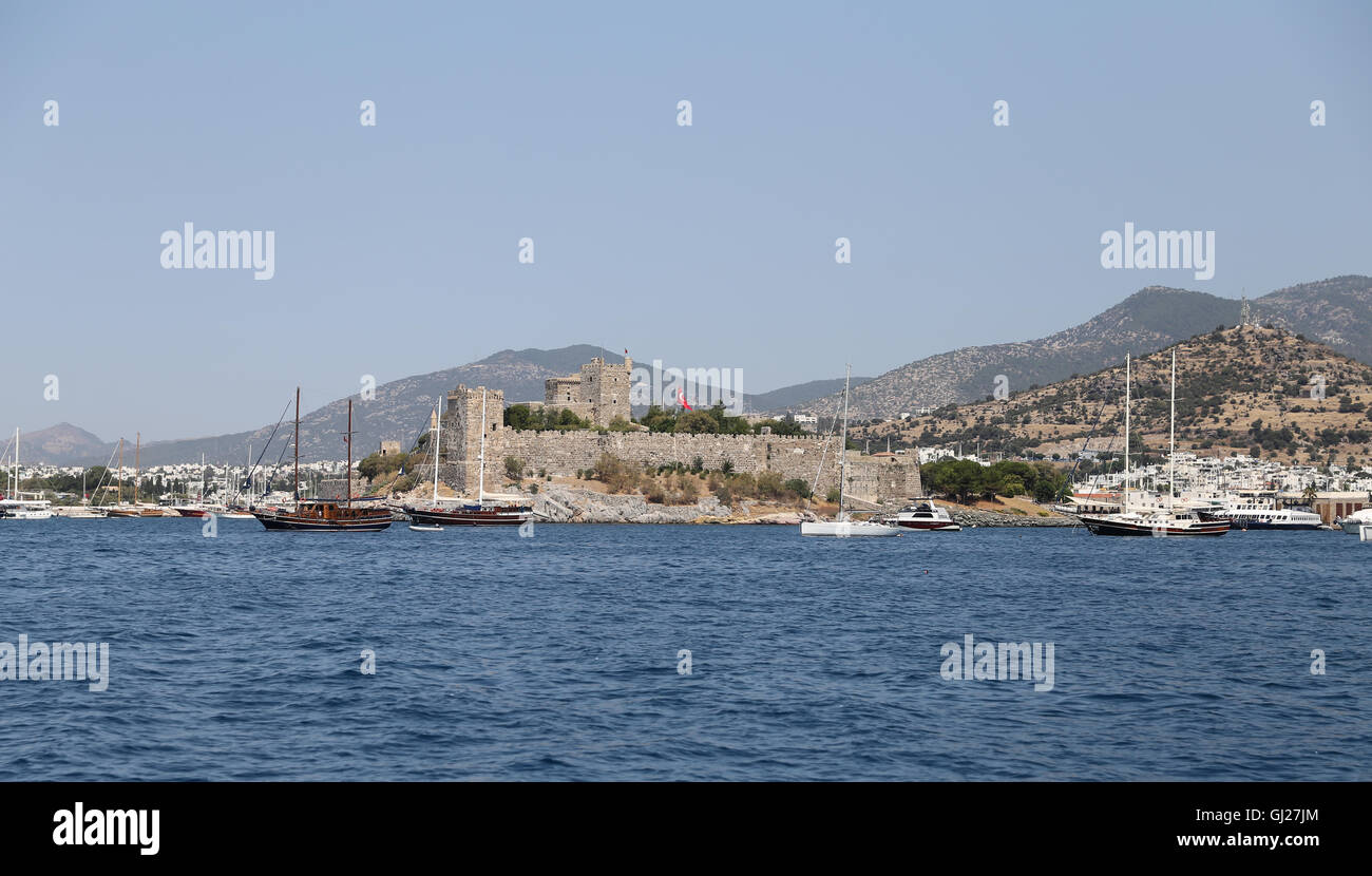 Bodrum Castle in Aegean Coast of Turkey Stock Photo - Alamy