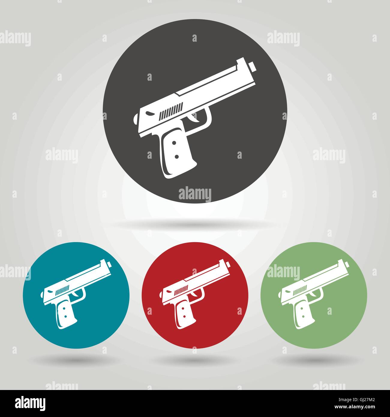 Icon set flat black Stock Vector Images - Alamy