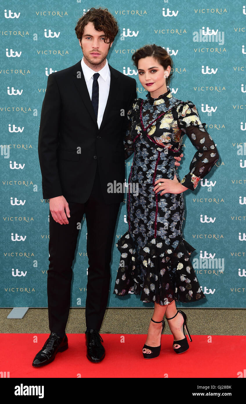 Tom Hughes and Jenna Coleman attending the world premiere screening of ...