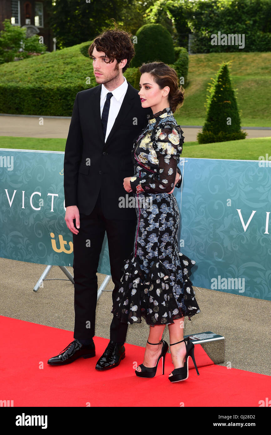 Tom Hughes and Jenna Coleman attending the world premiere screening of ...