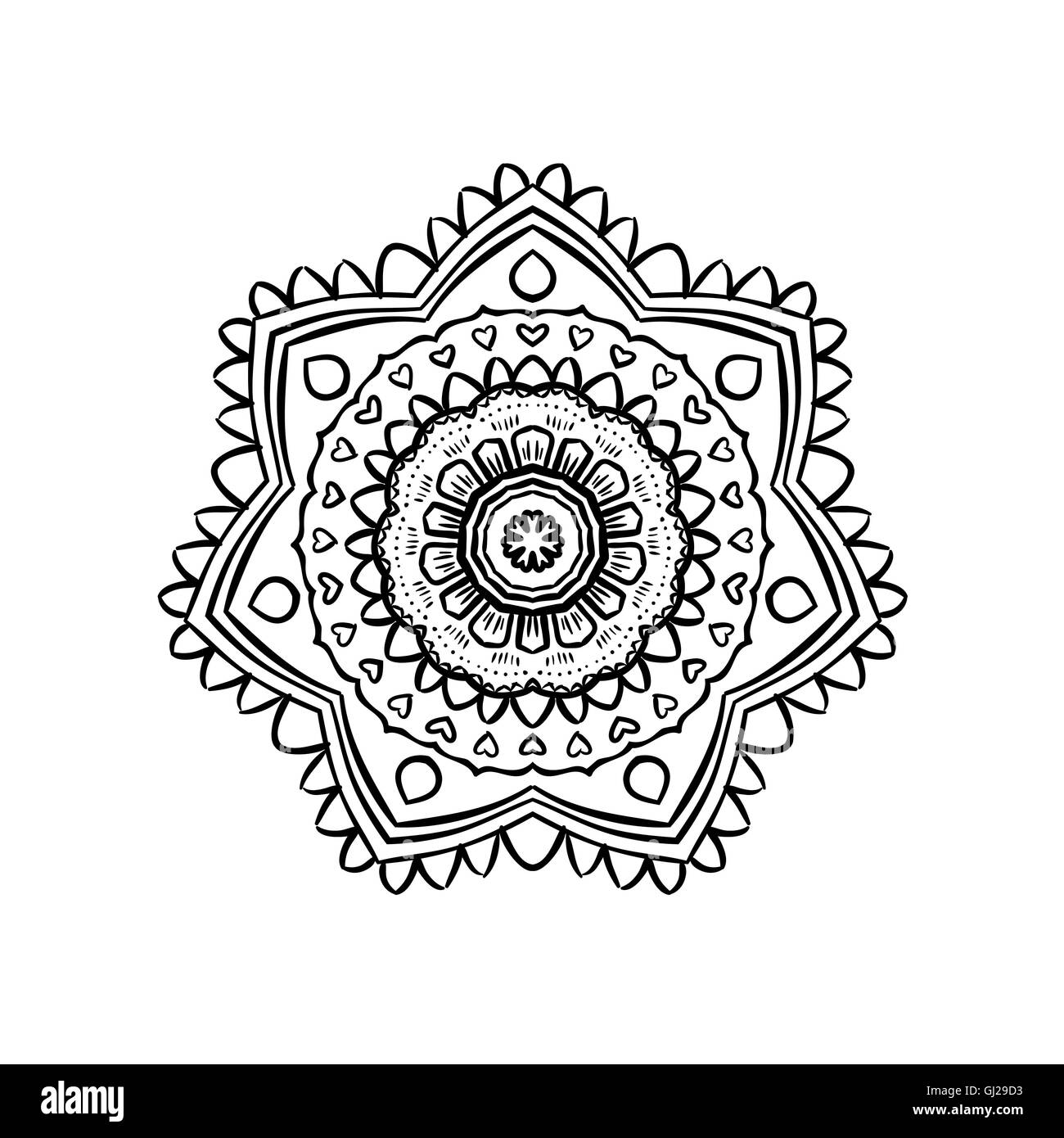 Buddhist philosophy, mandala pattern background. Yoga asanas meditation ...