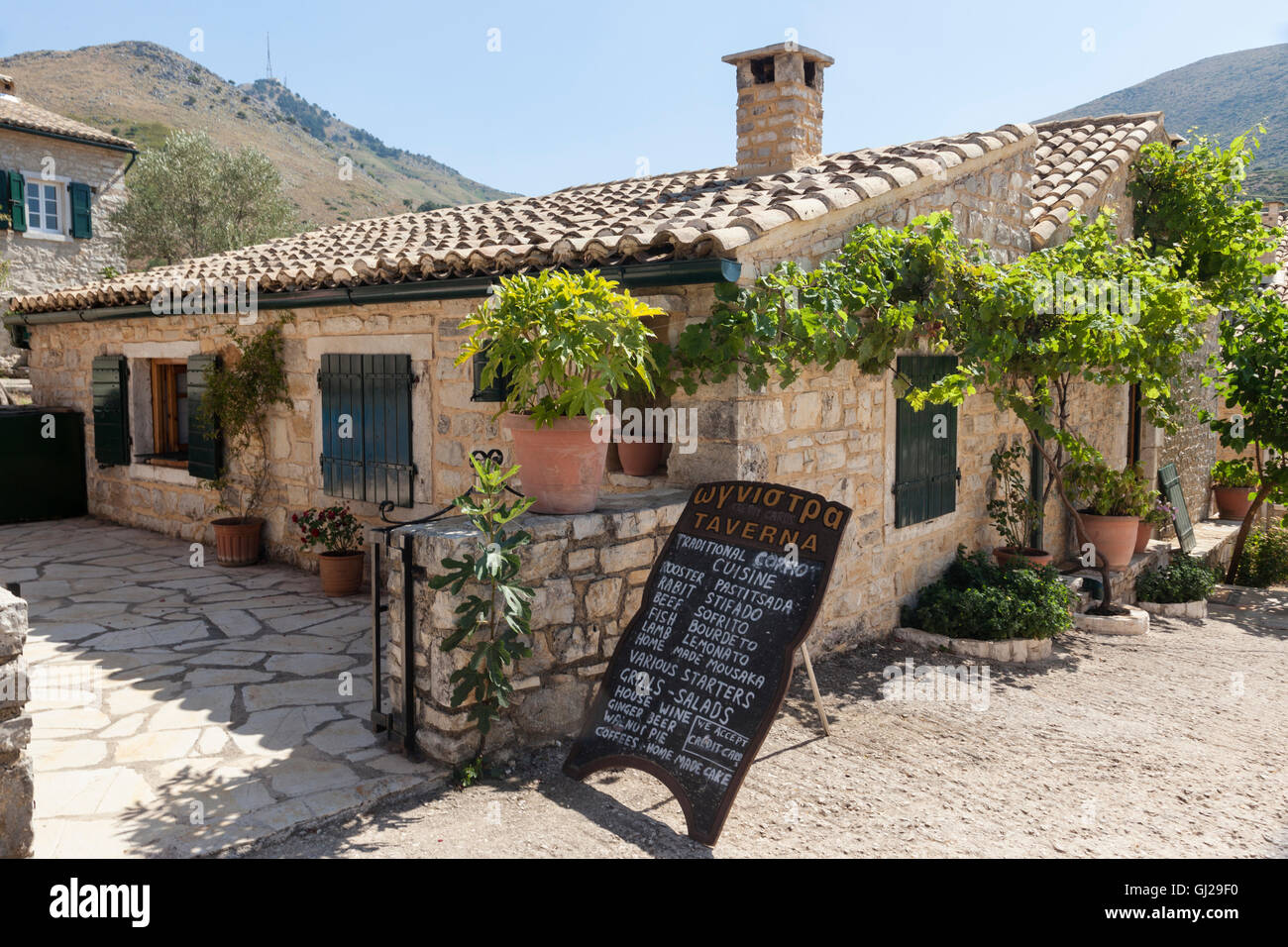 Greece perithia village hi-res stock photography and images - Alamy