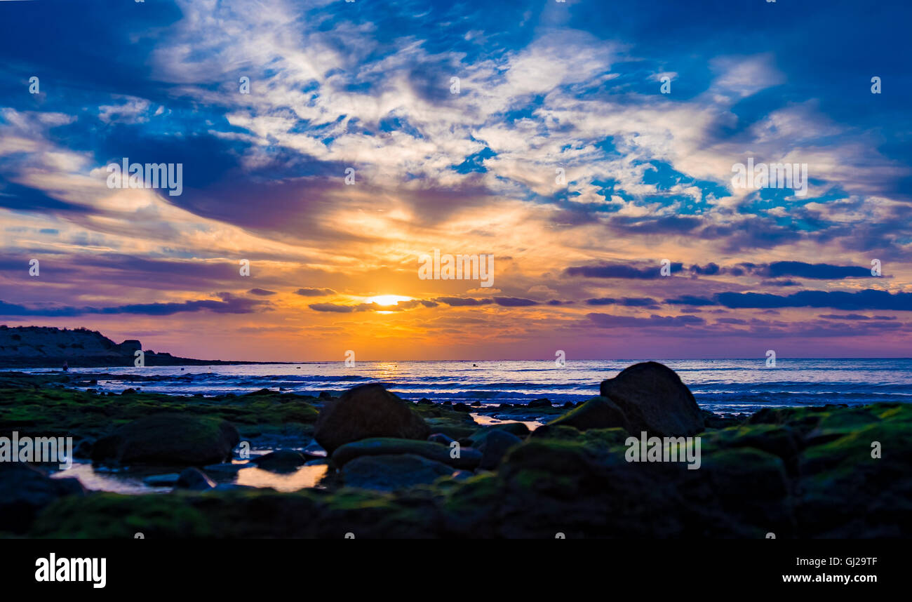 Sea sunset / sunrise Stock Photo - Alamy