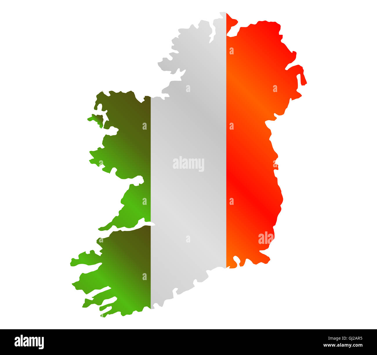 map of ireland with flag Stock Photo - Alamy