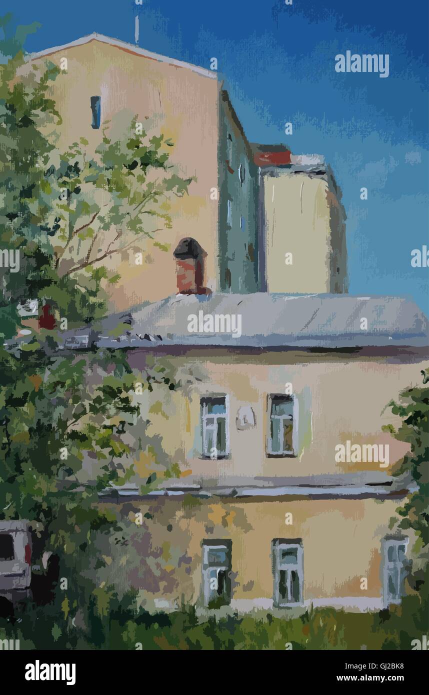 Moscow russia sky house Stock Vector Images - Alamy