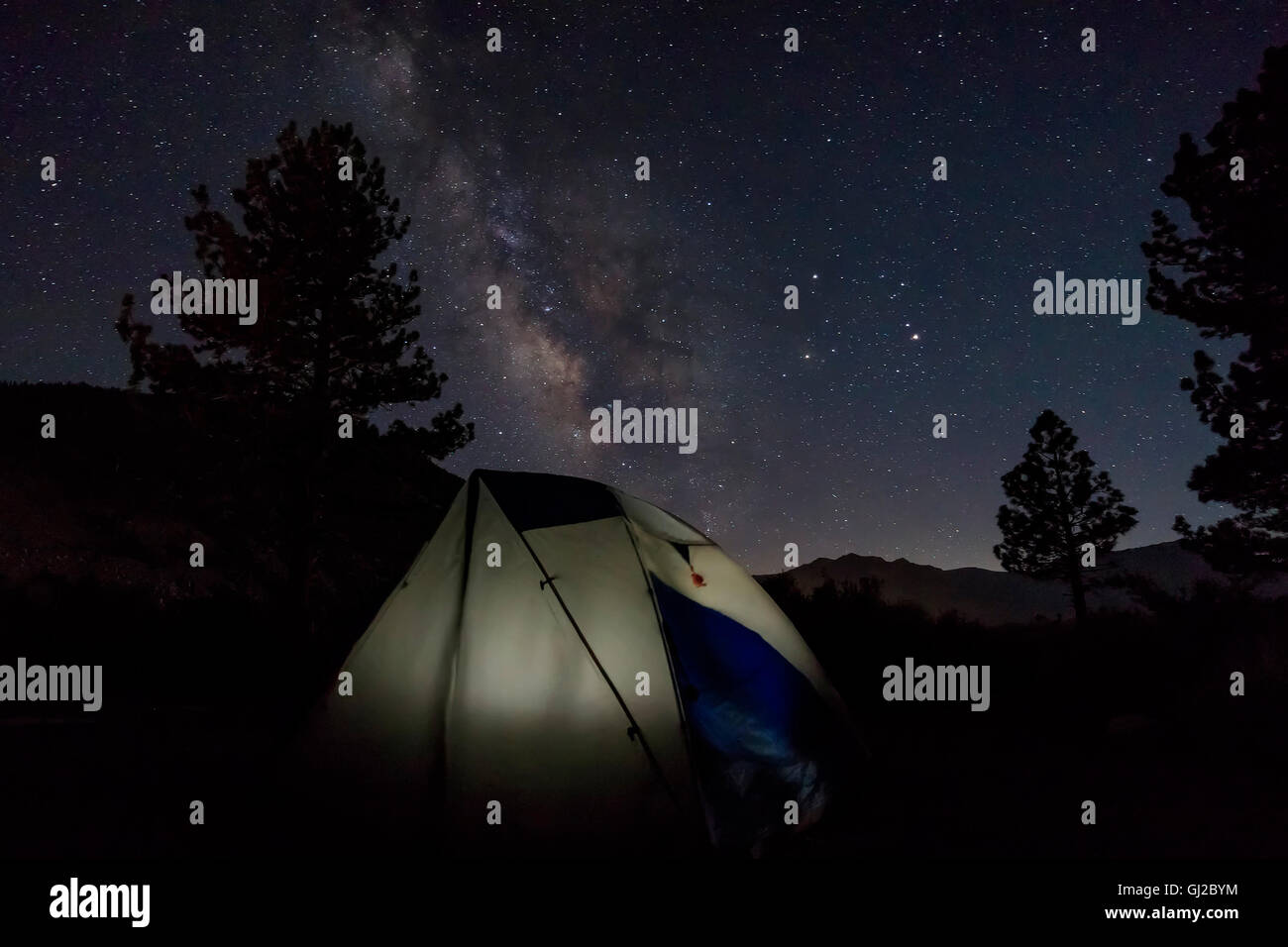 Camping under the stars in the OH RIDGE campground of June Lake Loop ...