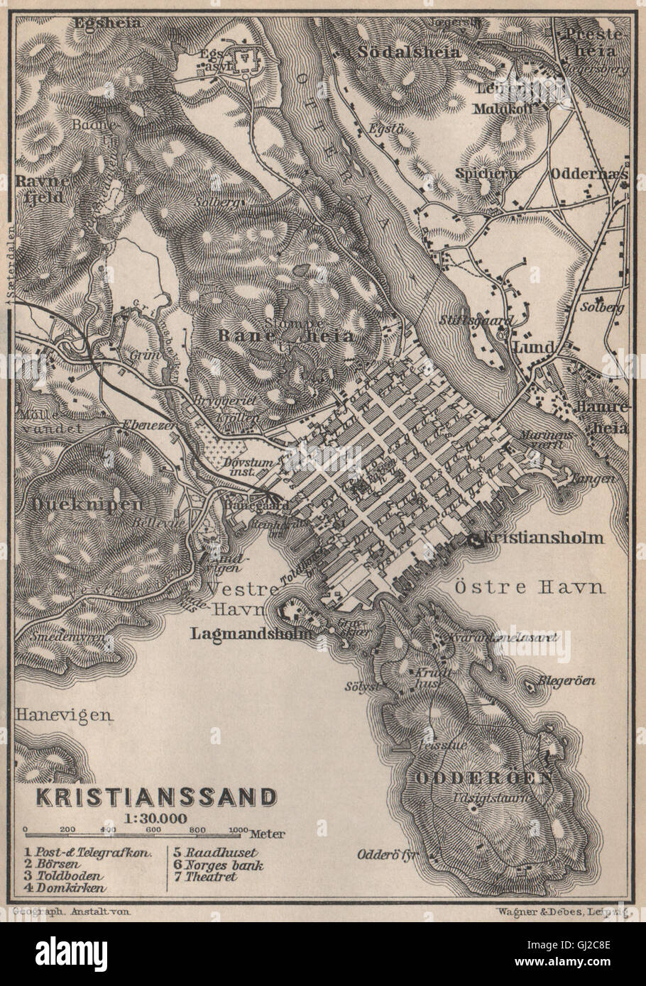 Map of kristiansand hi-res stock photography and images - Alamy