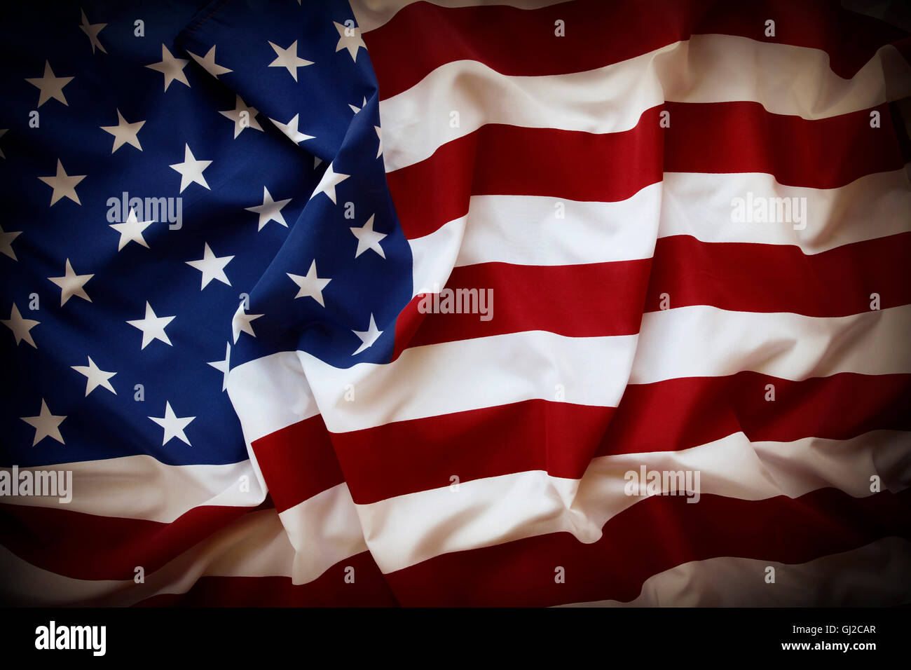 Closeup of rippled American flag Stock Photo - Alamy