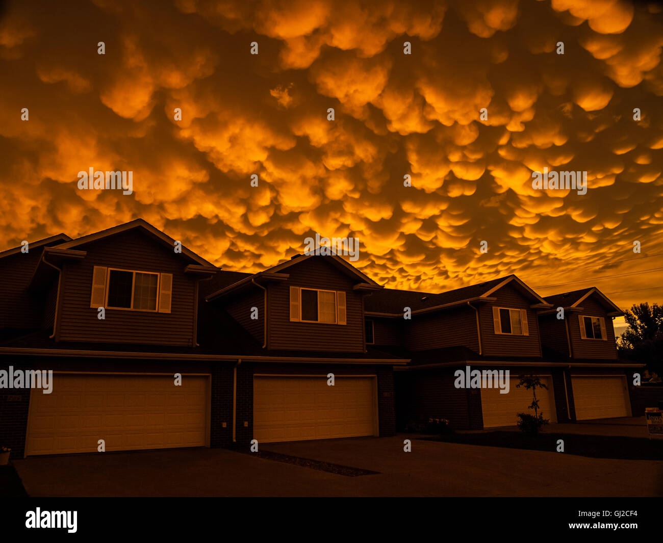 Mammatus clouds, mammatocumulus, mammary cloud Stock Photo - Alamy