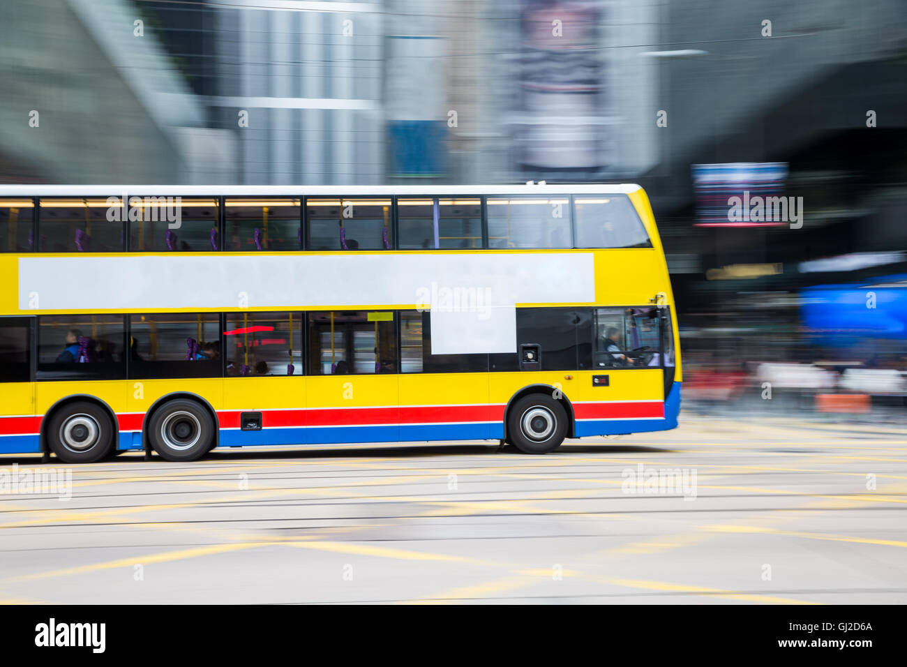 Bus travel with Blurred Motion Stock Photo - Alamy