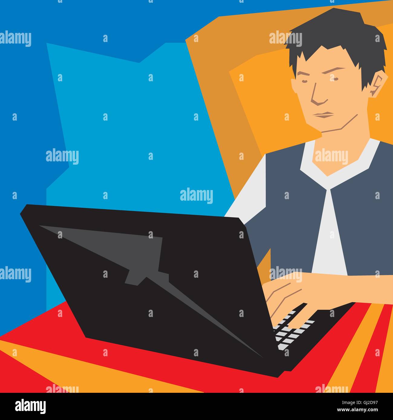 Serious typing Stock Vector Images - Alamy