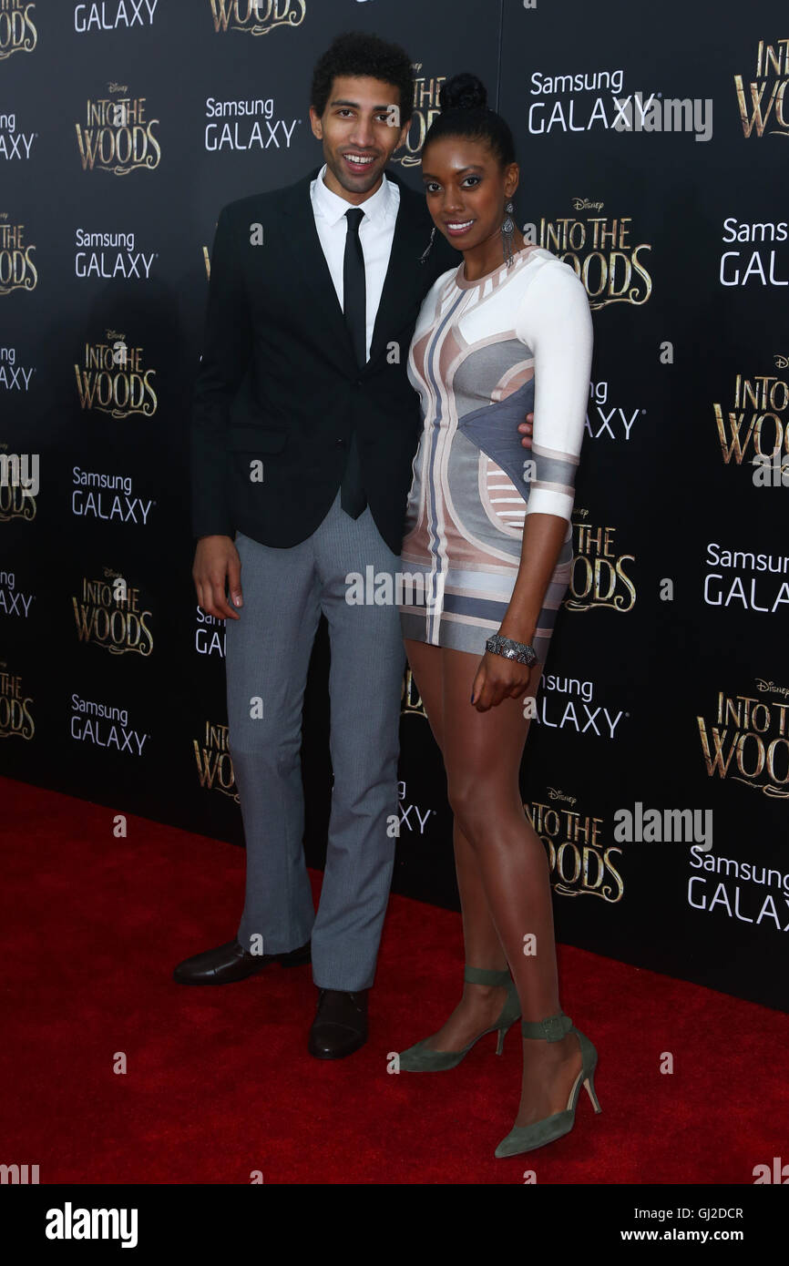 Condola Rashad (R) and Rafael DeLeon attend "Into The Woods" premiere ...