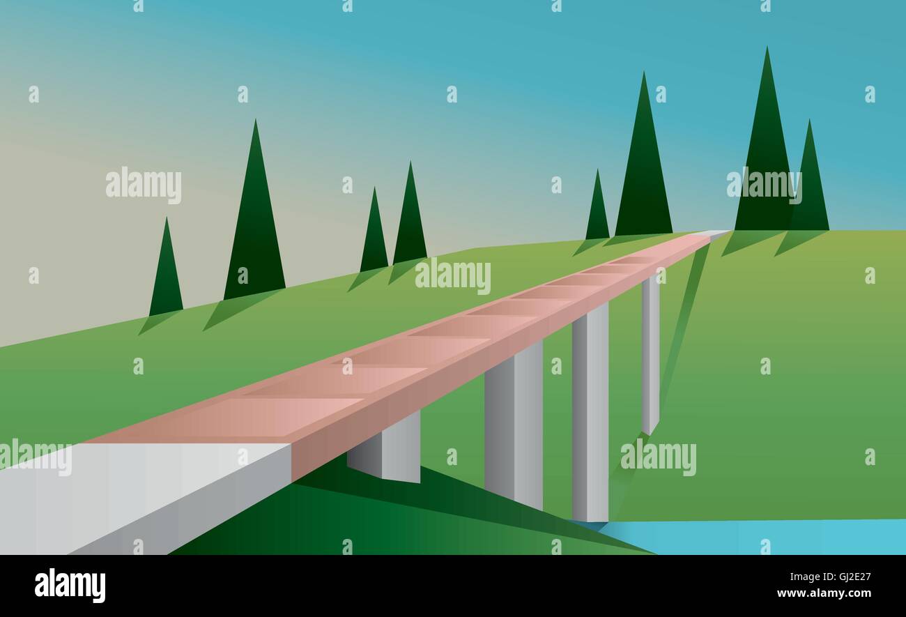 Virgin river bridge Stock Vector Images - Alamy