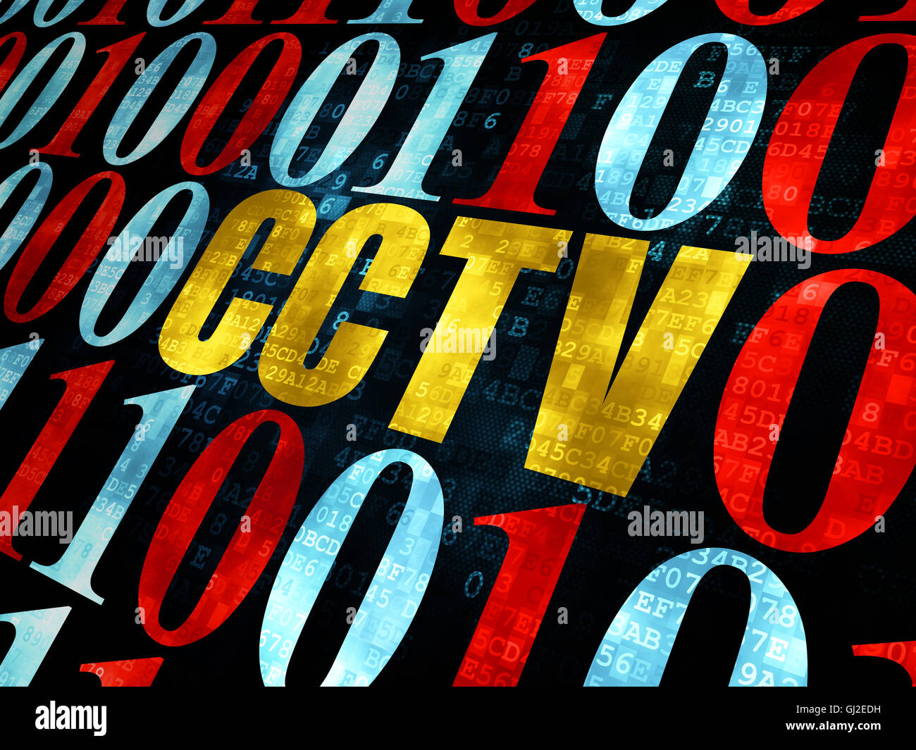 Security concept: CCTV on Digital background Stock Photo - Alamy