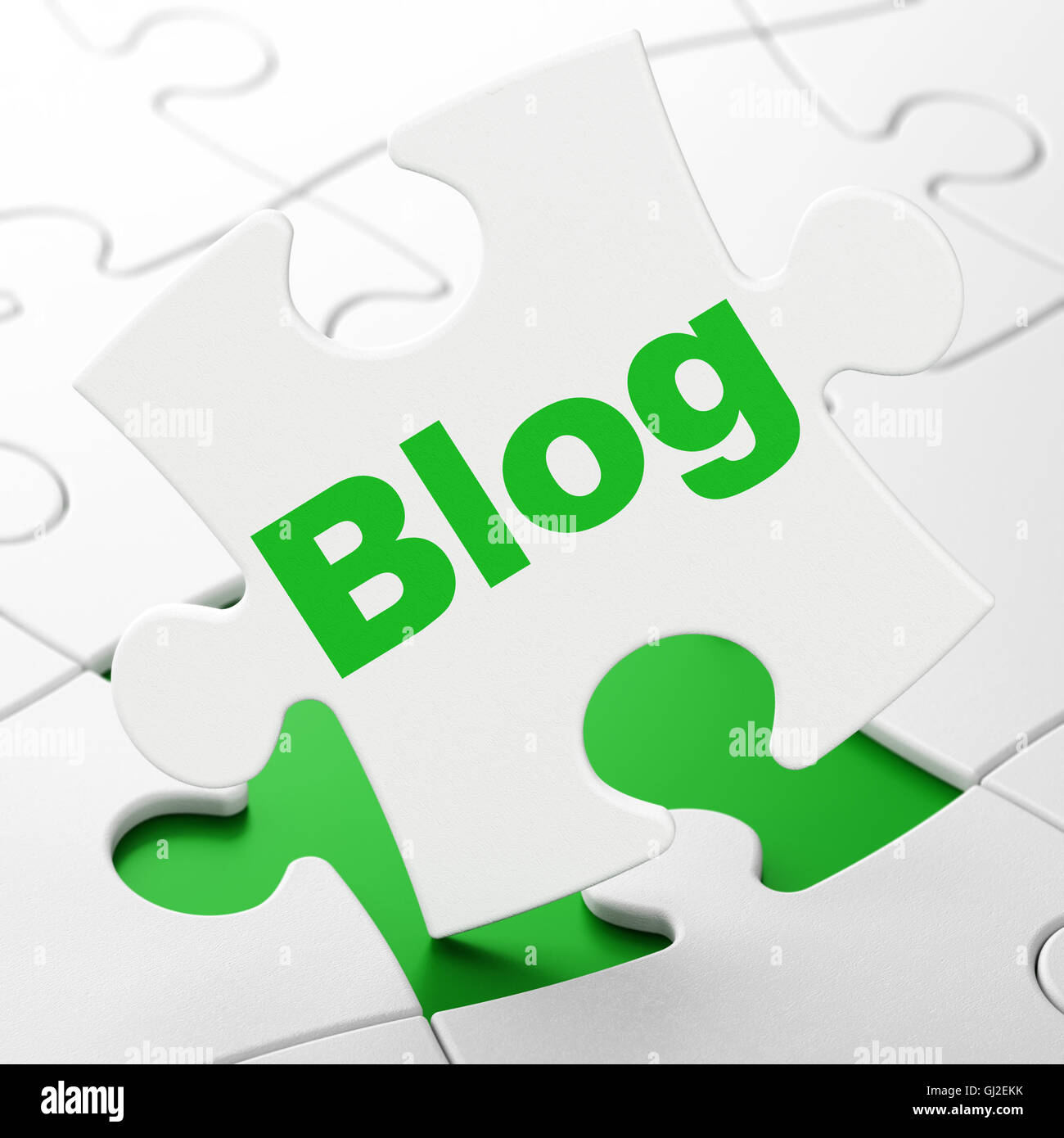 Web design concept: Blog on puzzle background Stock Photo - Alamy