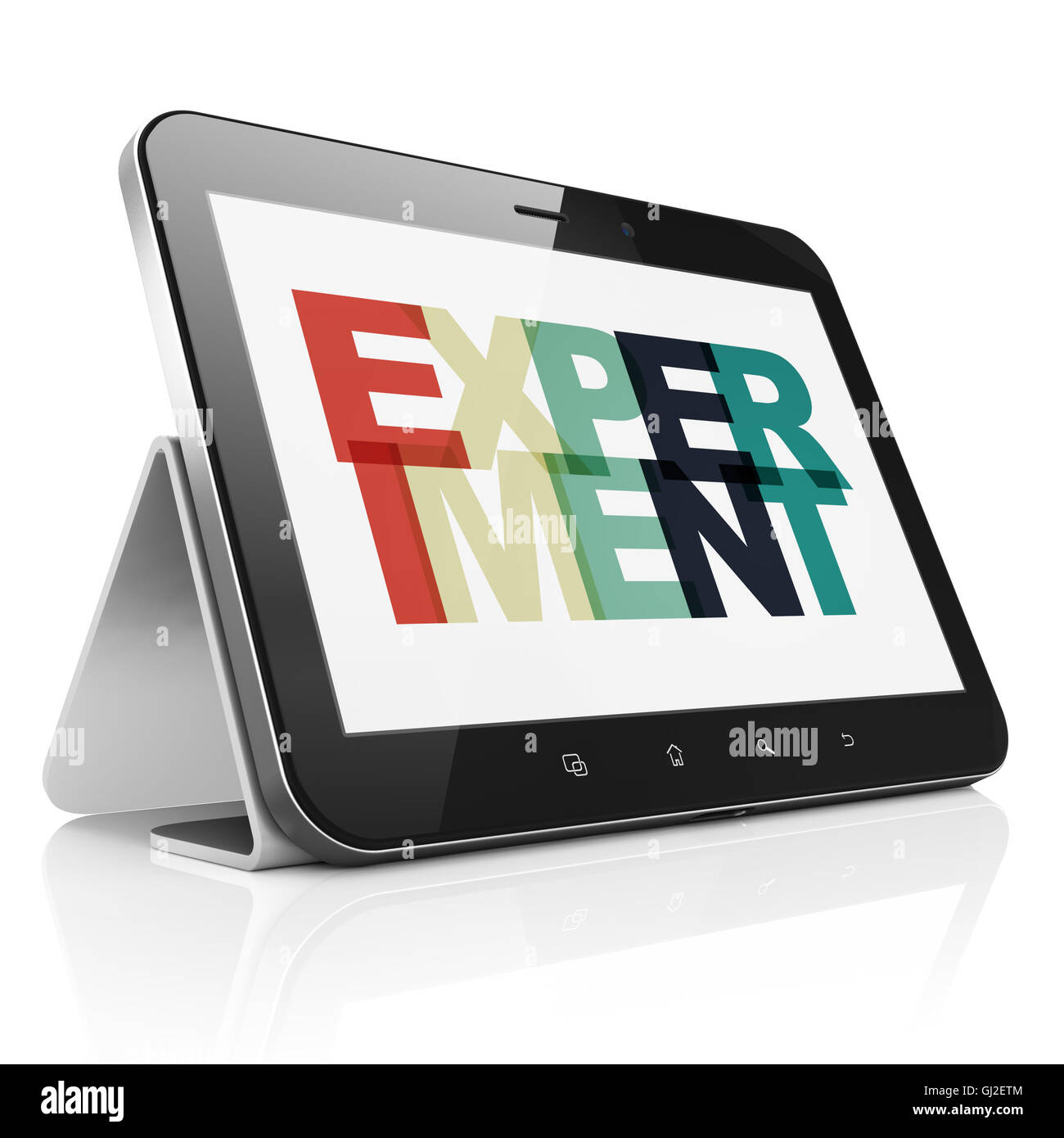 Science concept: Tablet Computer with Experiment on display Stock Photo ...