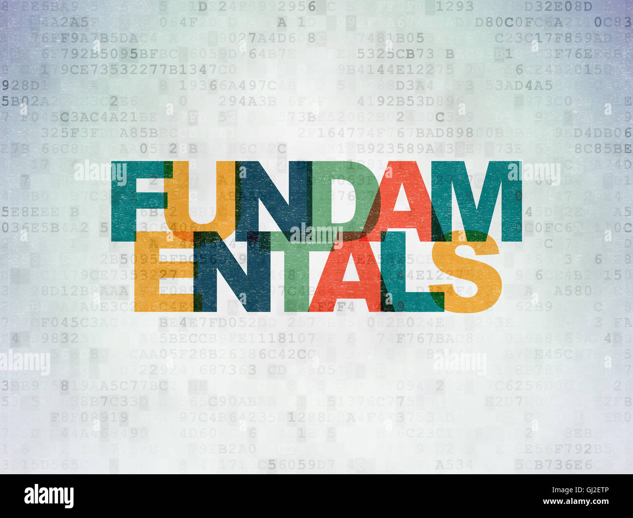 Science concept: Fundamentals on Digital Data Paper background Stock ...