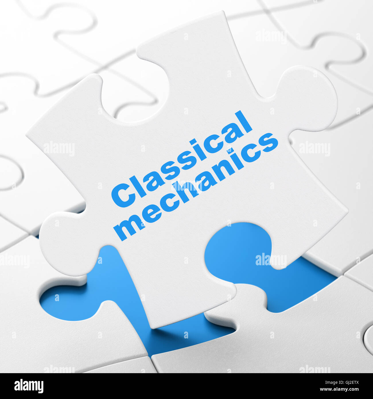 Science concept: Classical Mechanics on puzzle background Stock Photo ...