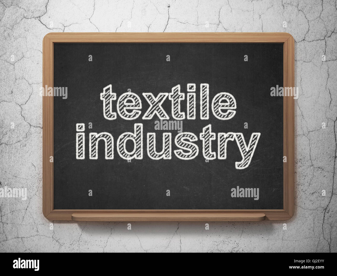 Manufacuring concept: Textile Industry on chalkboard background Stock ...