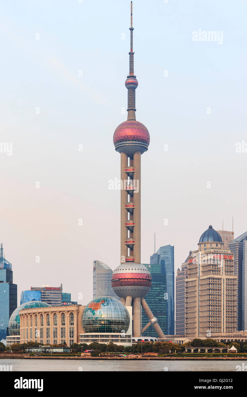 Shanghai, China: March 26, 2016: Day view of the Bund, the most scenic ...