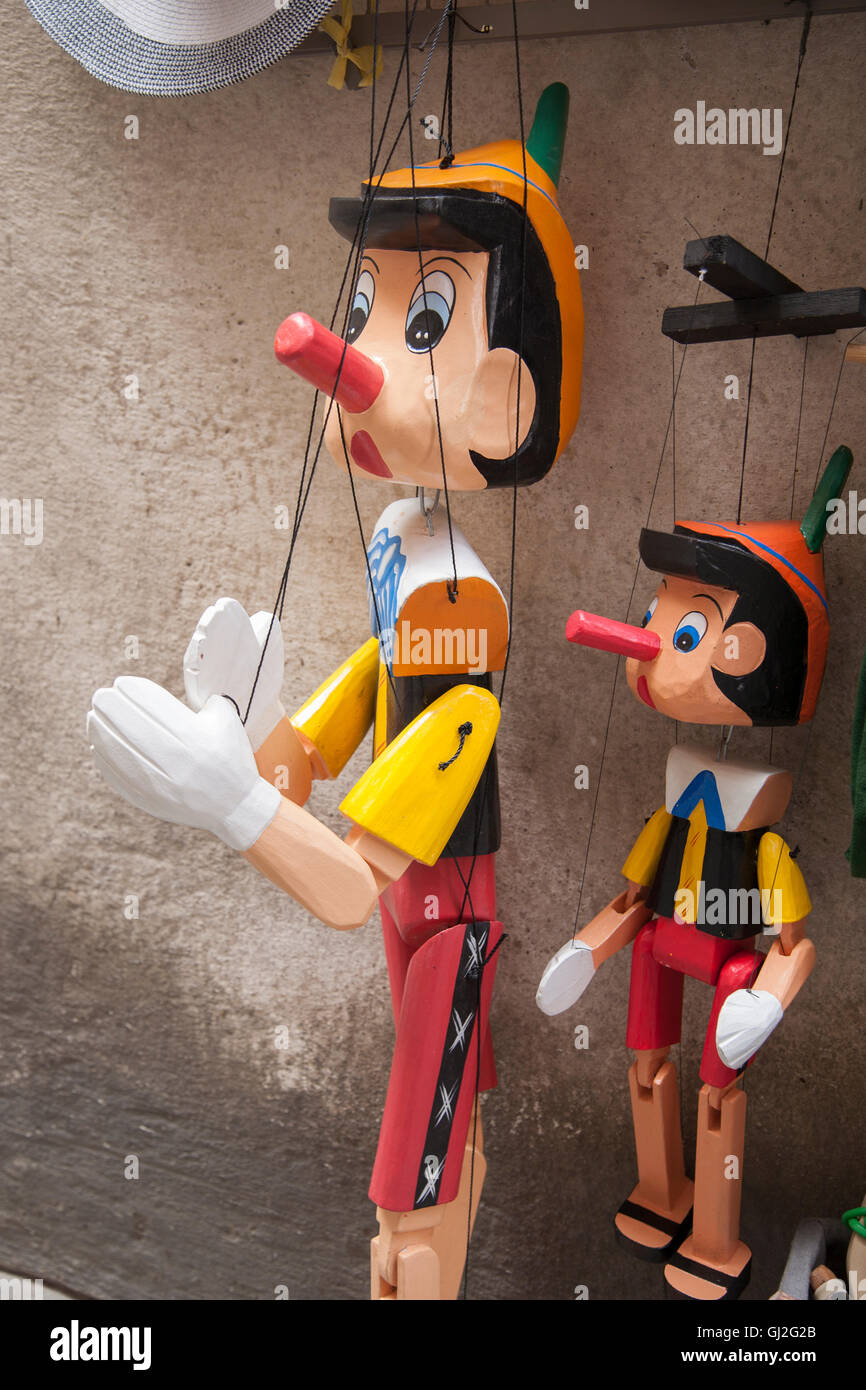Pinocchio in souvenir shop in hi-res stock photography and images - Alamy