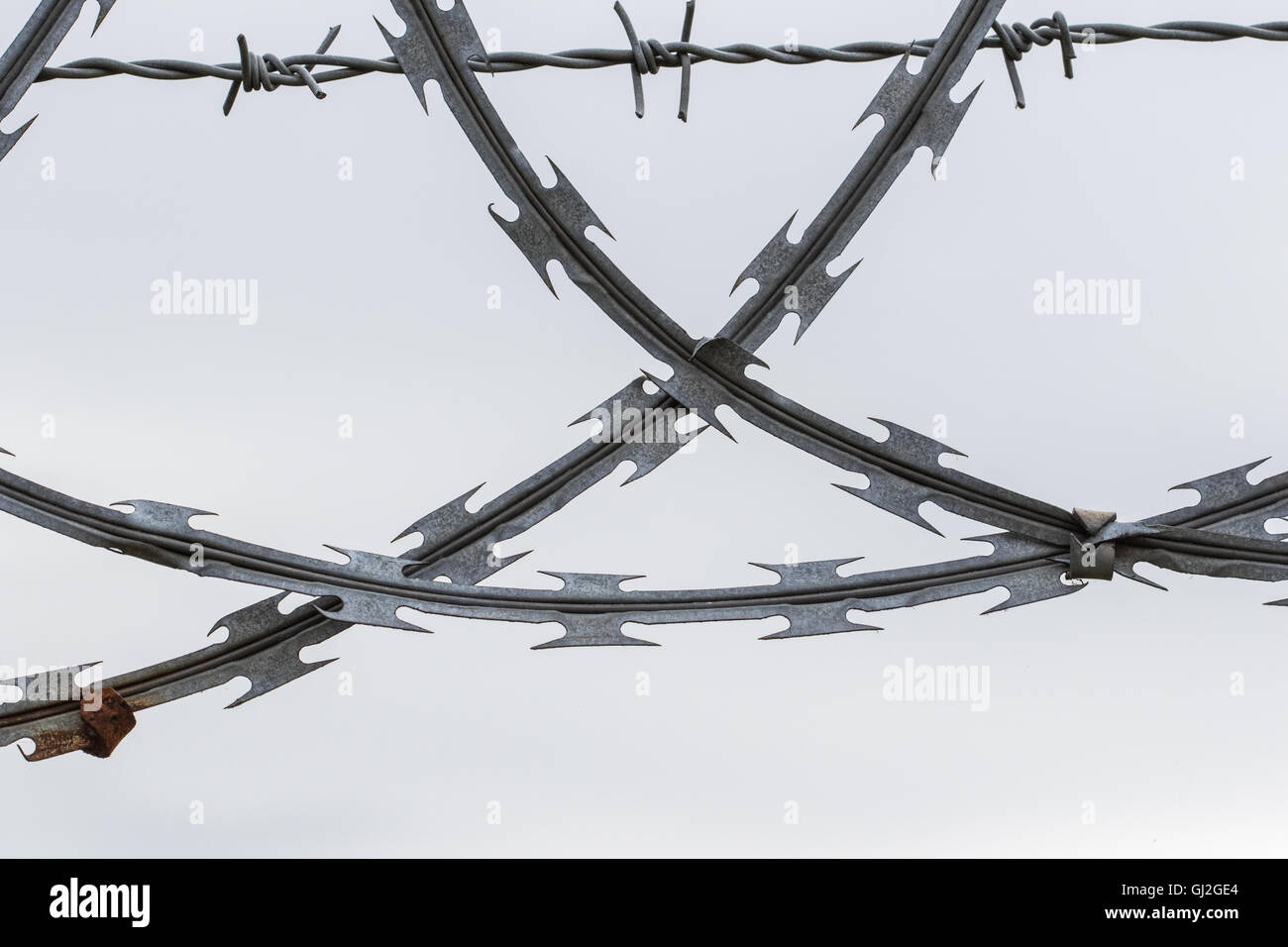Barbed wire barb wire coil hi-res stock photography and images - Alamy