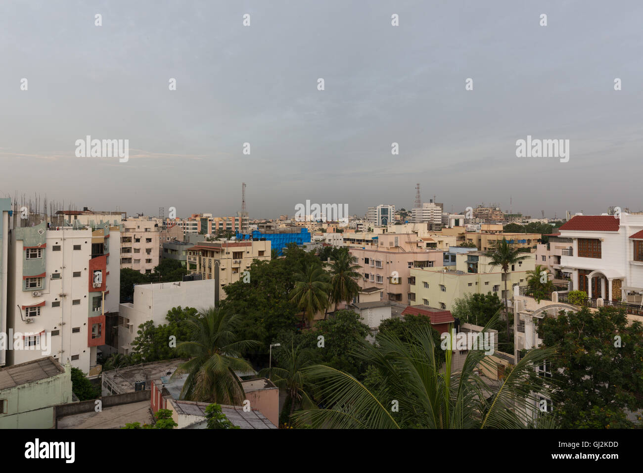 A terrace view of residential neighborhood in Hyderabad Stock Photo - Alamy