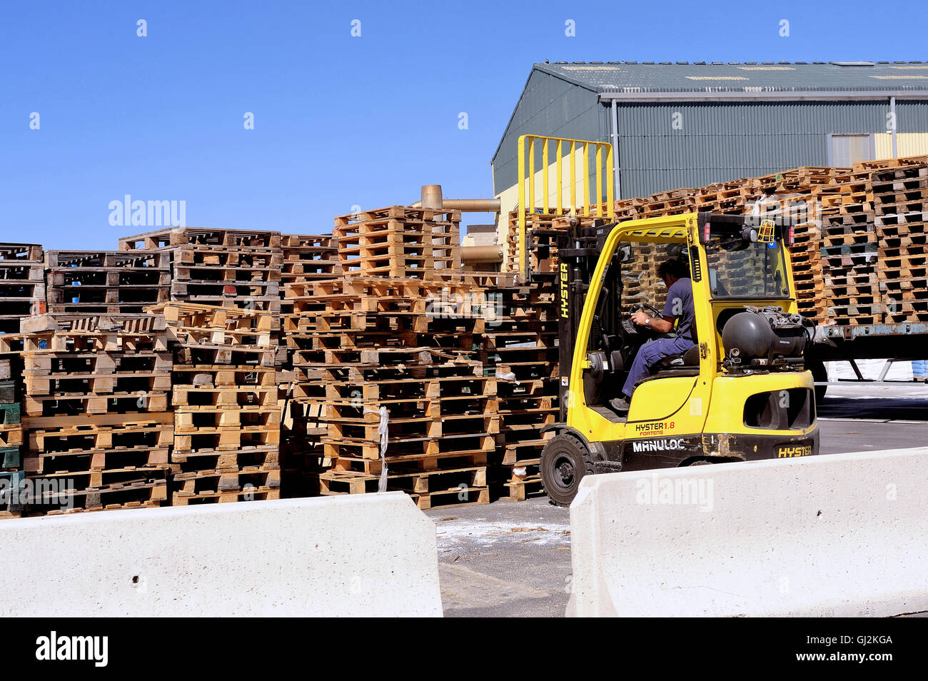 handling and storage of pallets in a warehouse awaiting reuse for ...
