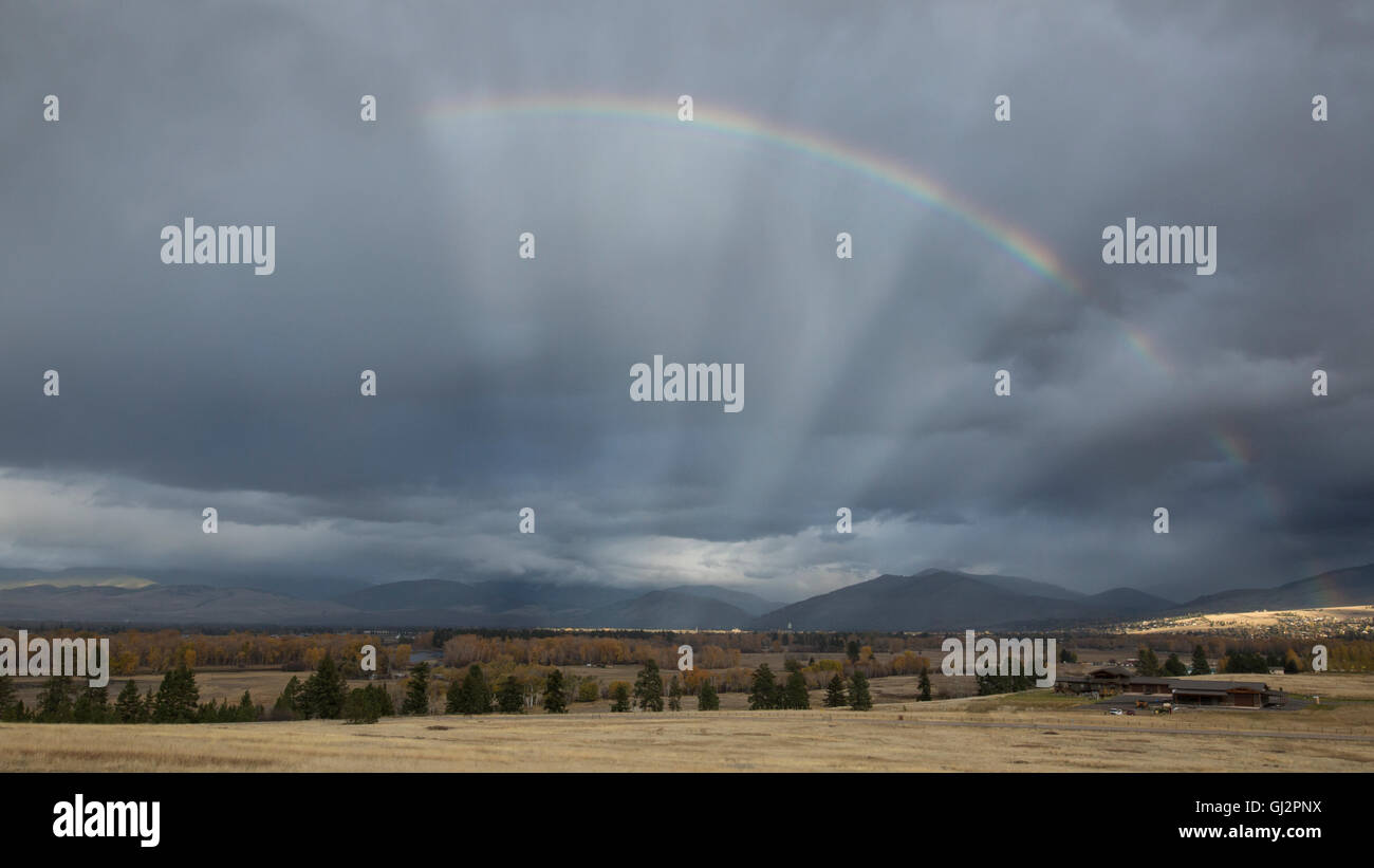 Rainbow over the valley hi-res stock photography and images - Alamy