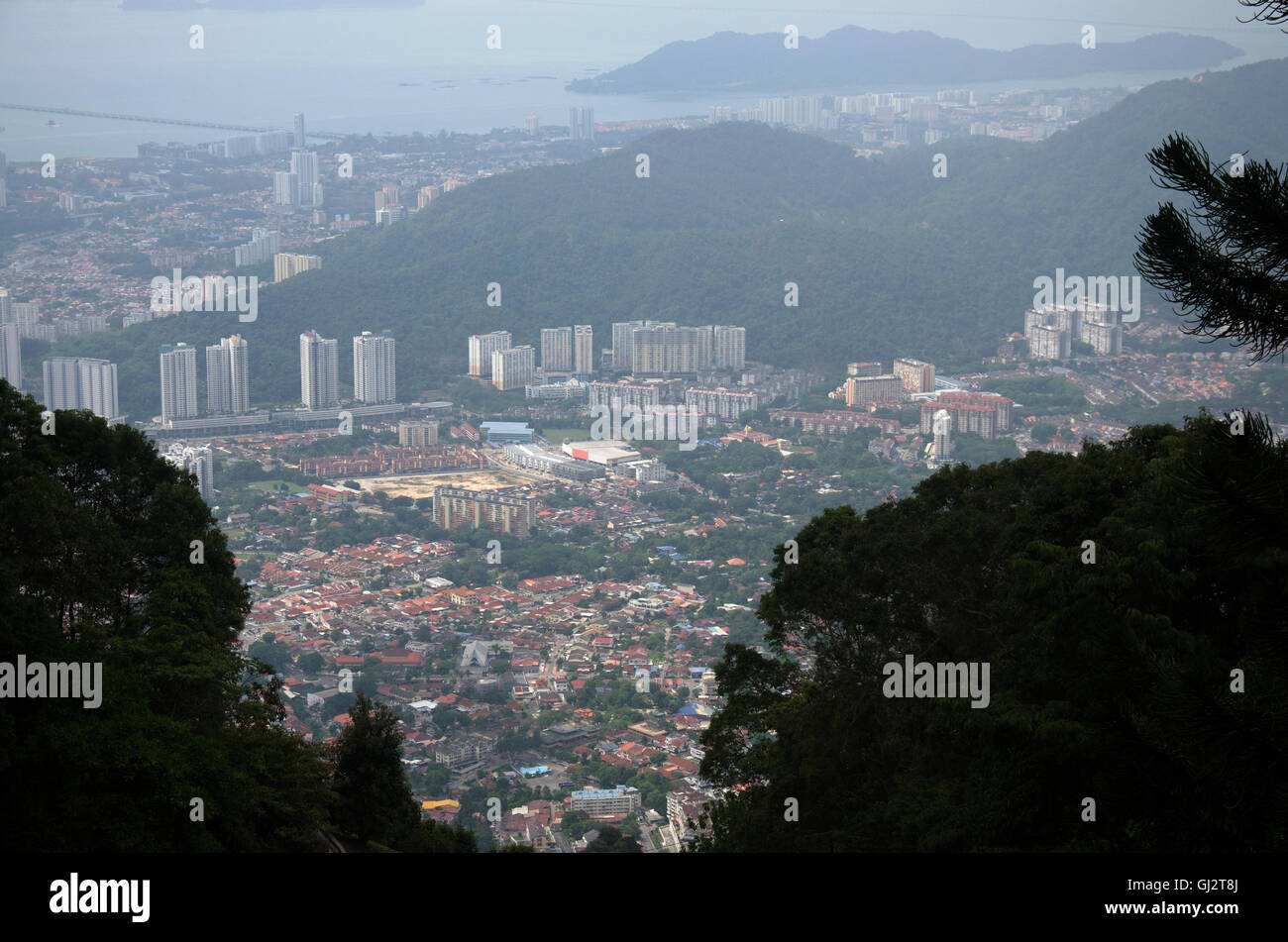 View cityscape and landscape of Penang city from viewpoint of Penang ...