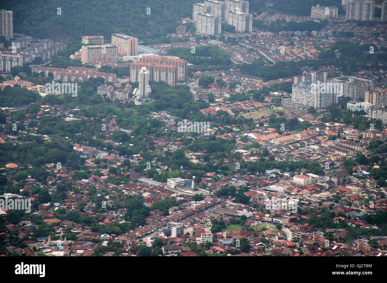View cityscape and landscape of Penang city from viewpoint of Penang ...