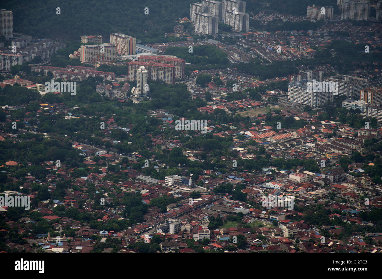 View cityscape and landscape of Penang city from viewpoint of Penang ...
