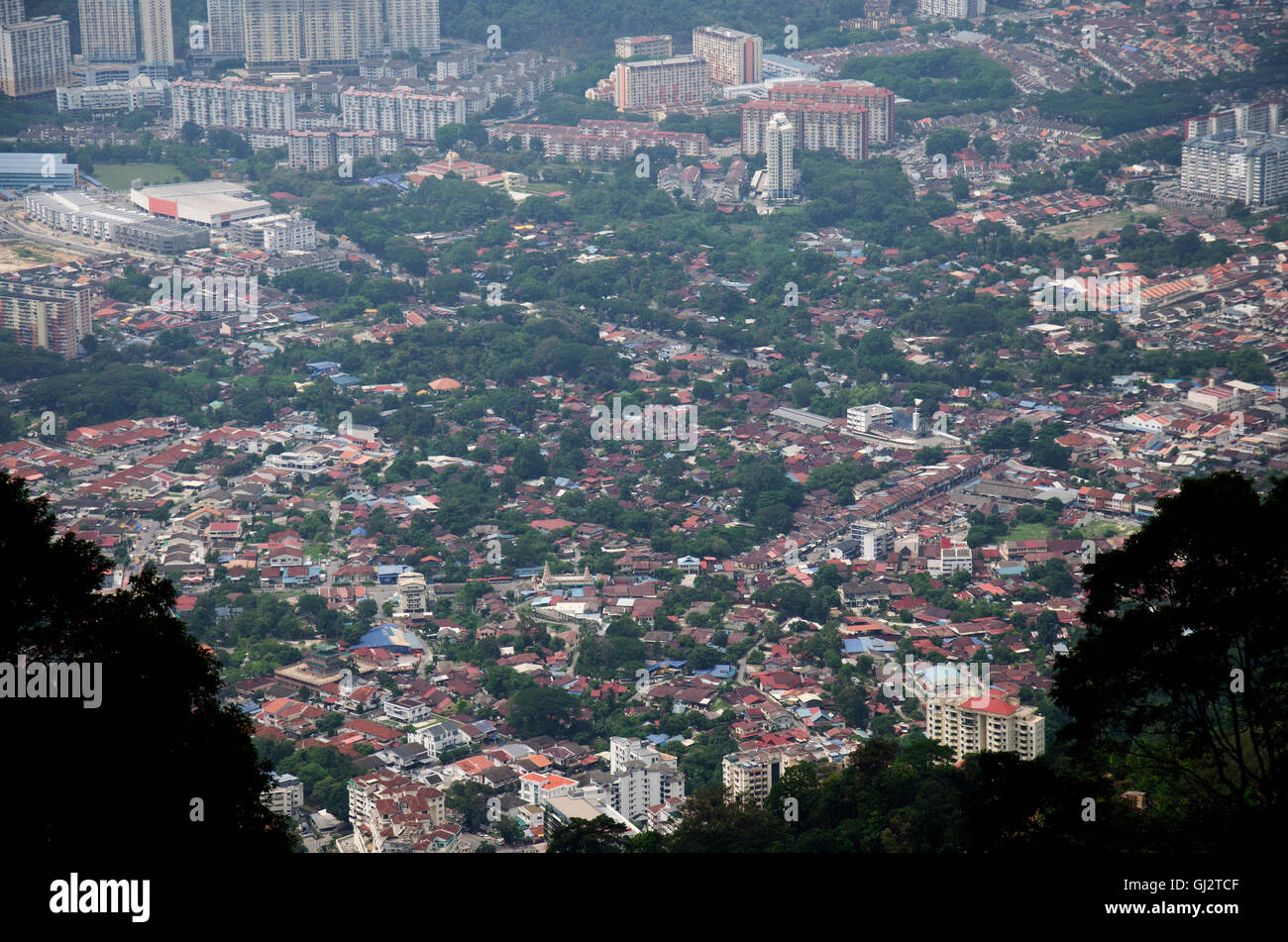 View cityscape and landscape of Penang city from viewpoint of Penang ...