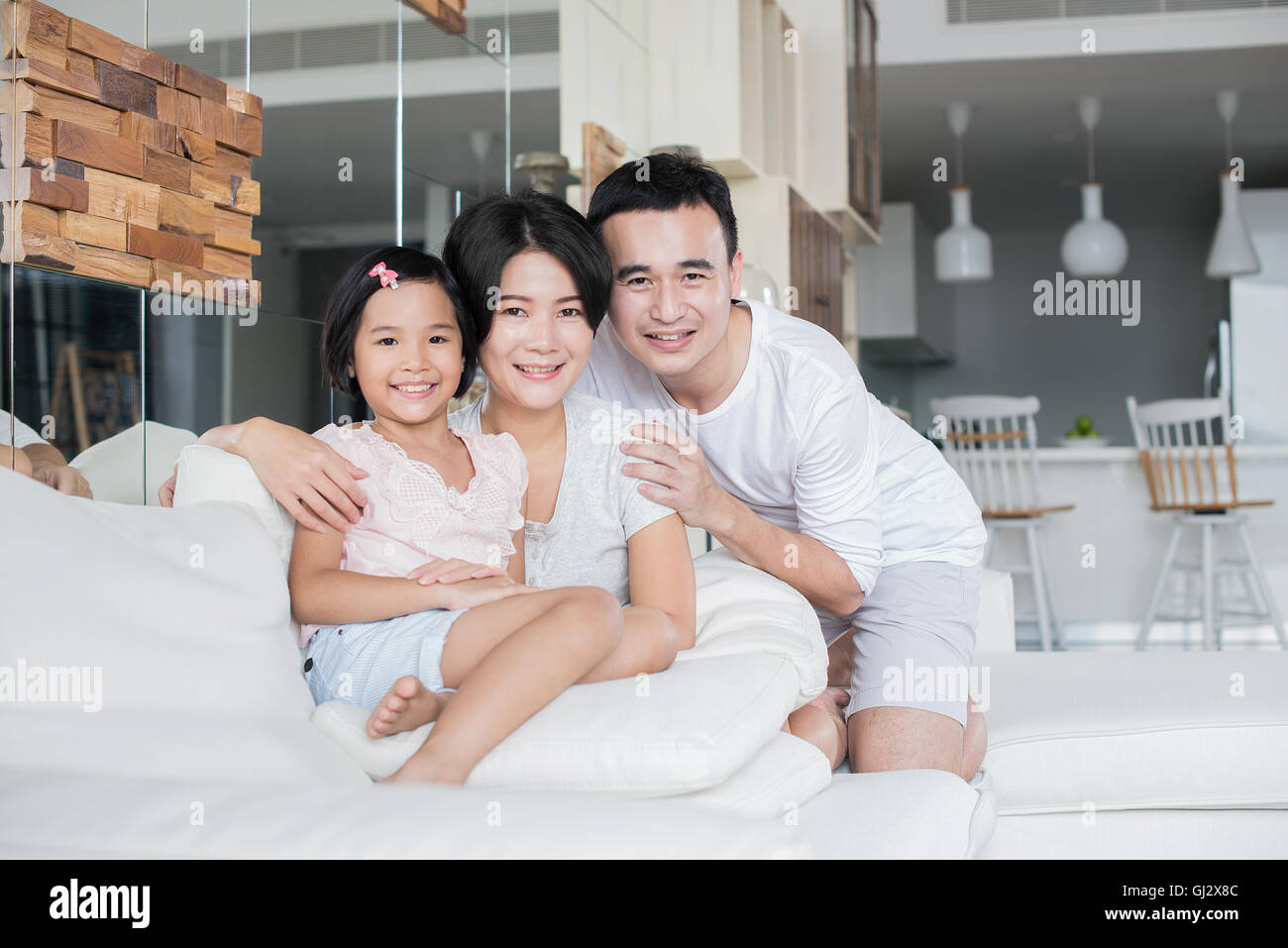 Happy Asian Family Stock Photo - Alamy