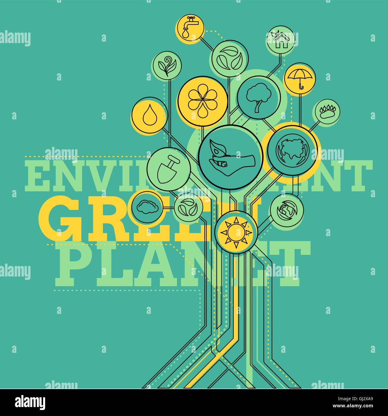 Ecology Infographic. Environment, Green Planet Stock Vector Image & Art ...