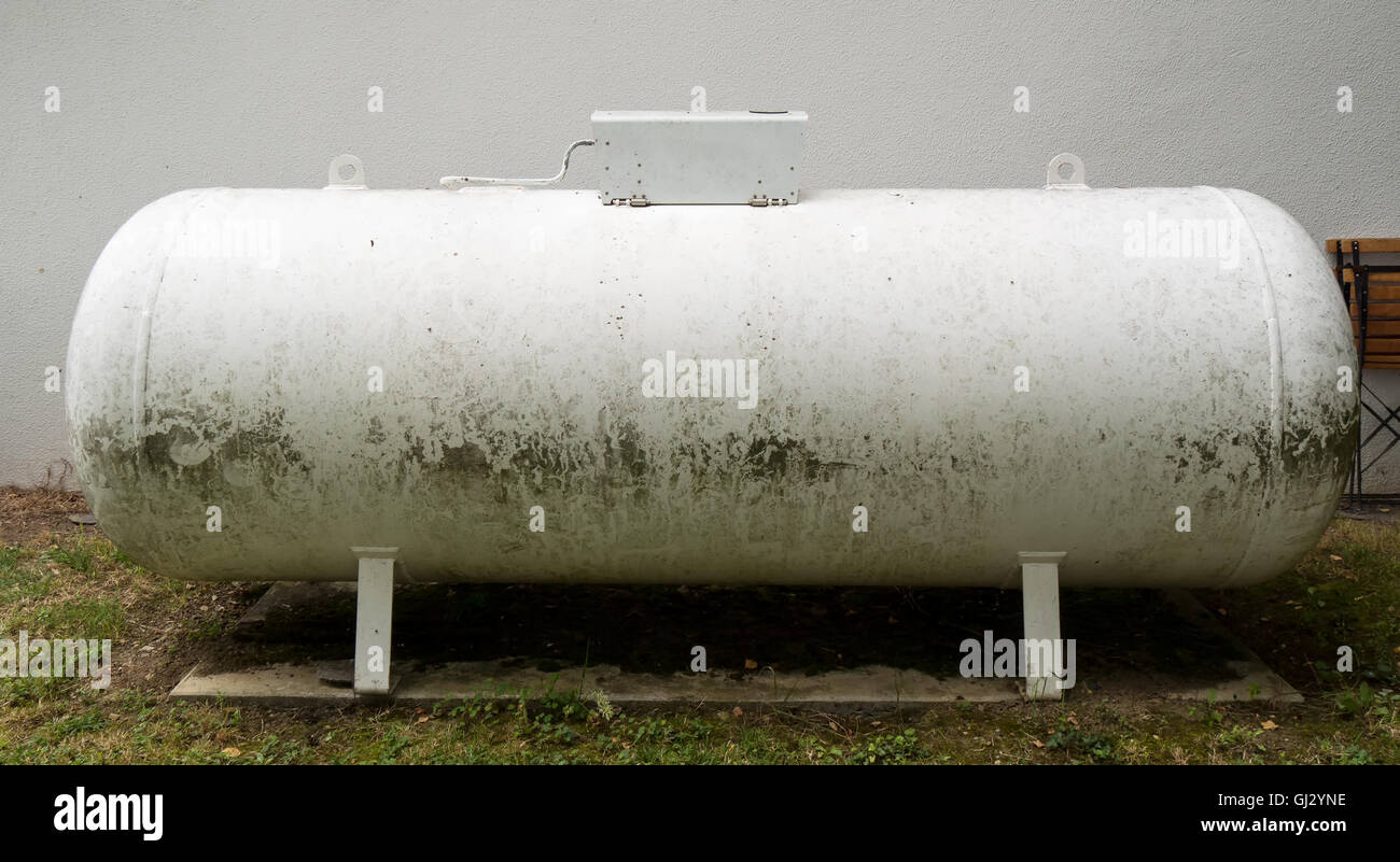 a white gaz tank Stock Photo - Alamy