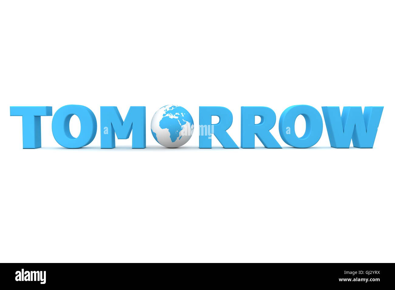 Tomorrow World Blue Stock Photo - Alamy