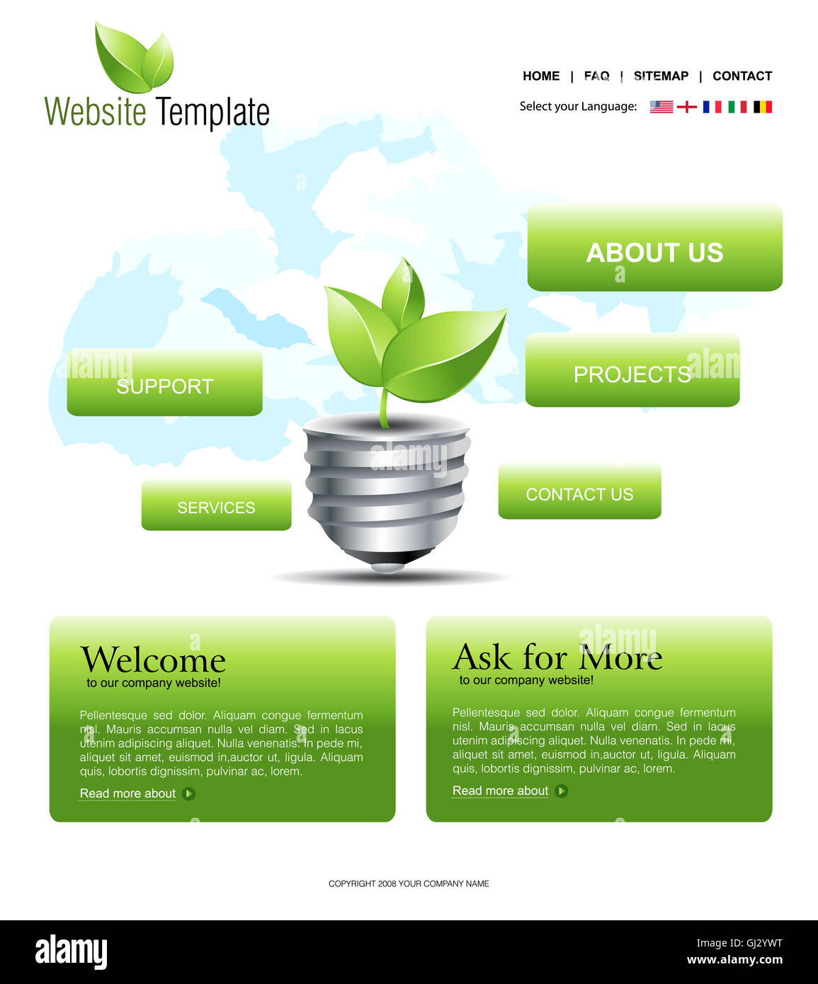 Website template Cut Out Stock Images & Pictures - Alamy
