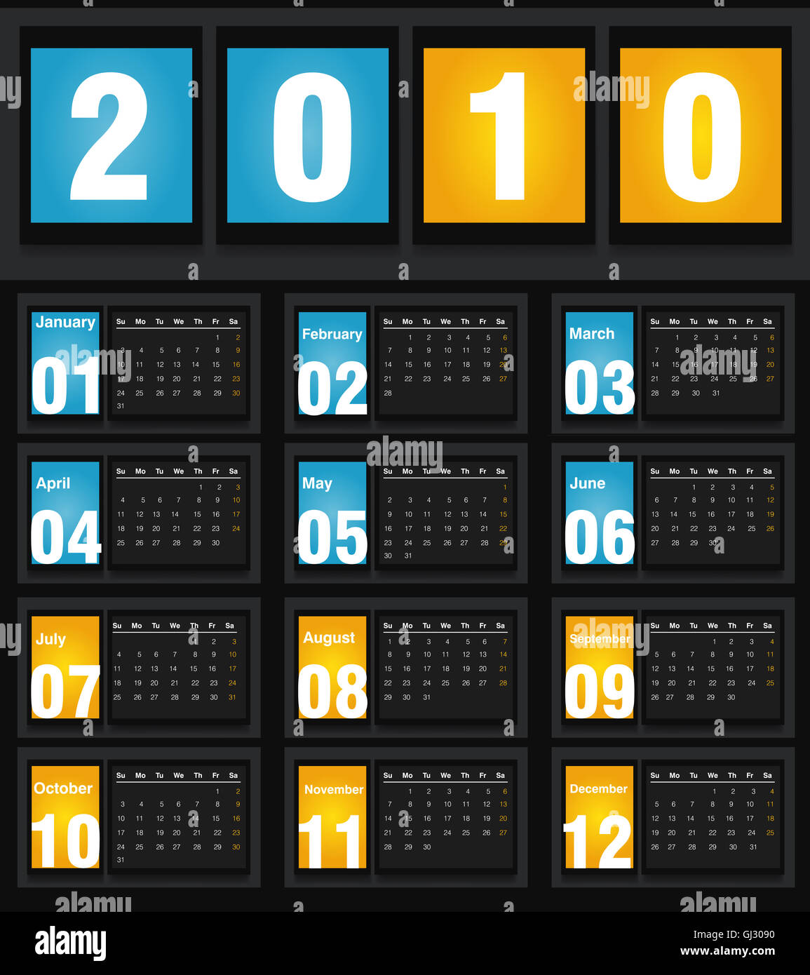 Calendar 2010 seasons hi-res stock photography and images - Alamy