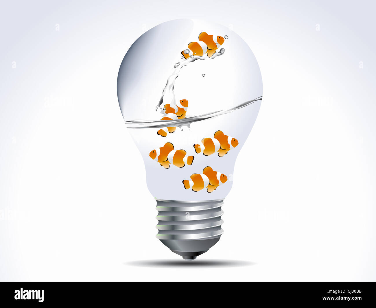set of clown fish in the bulb Stock Photo - Alamy