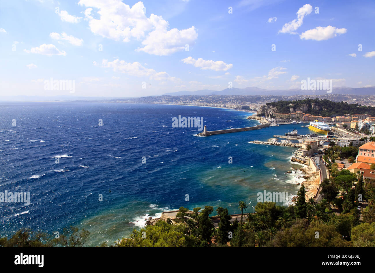 aerial view of the city of Nice France Stock Photo - Alamy
